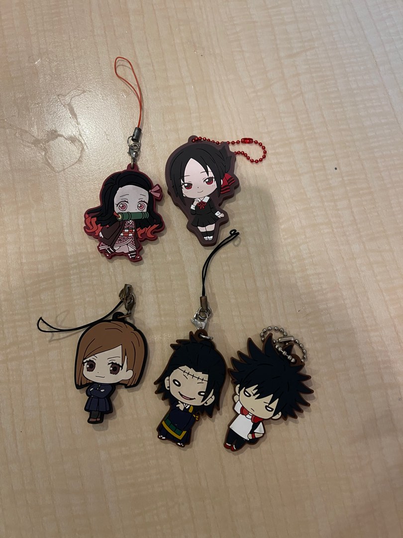 jujutsu kaisen, demon slayer, kaguya sama: love is war rubber keychain ...