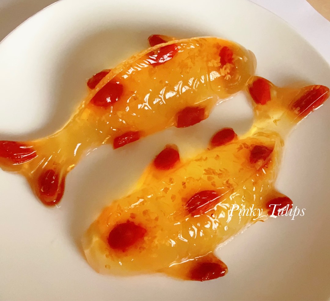 Koi Fish Osmanthus Konnyaku Jelly/Osmanthus Jelly, Food & Drinks ...
