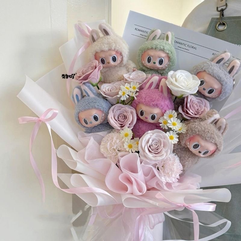 Labubu Flower Bouquet, Hobbies & Toys, Stationery & Craft, Flowers ...