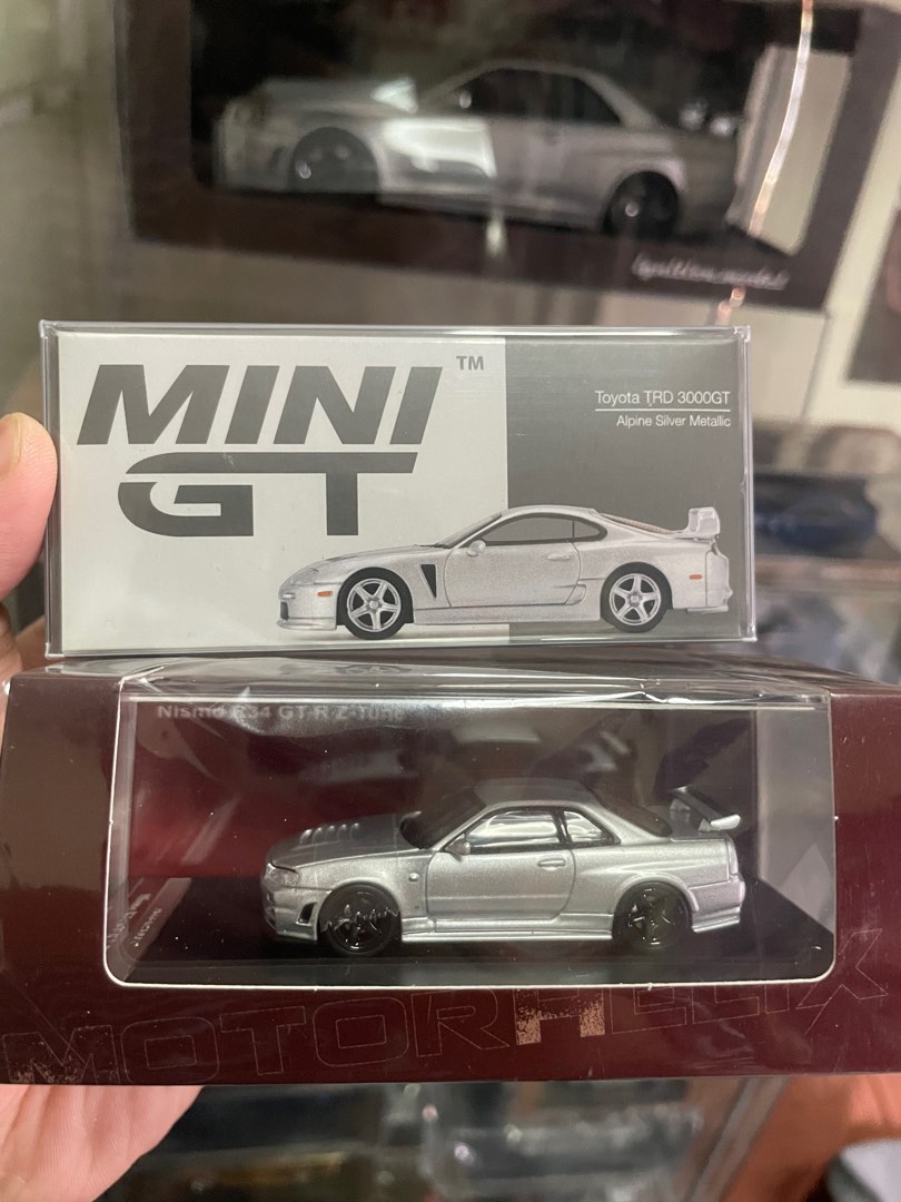 Lot Mini Gt Supra TRD Alpine Silver and Nissan Skyline GTR R34 Z Tune ...