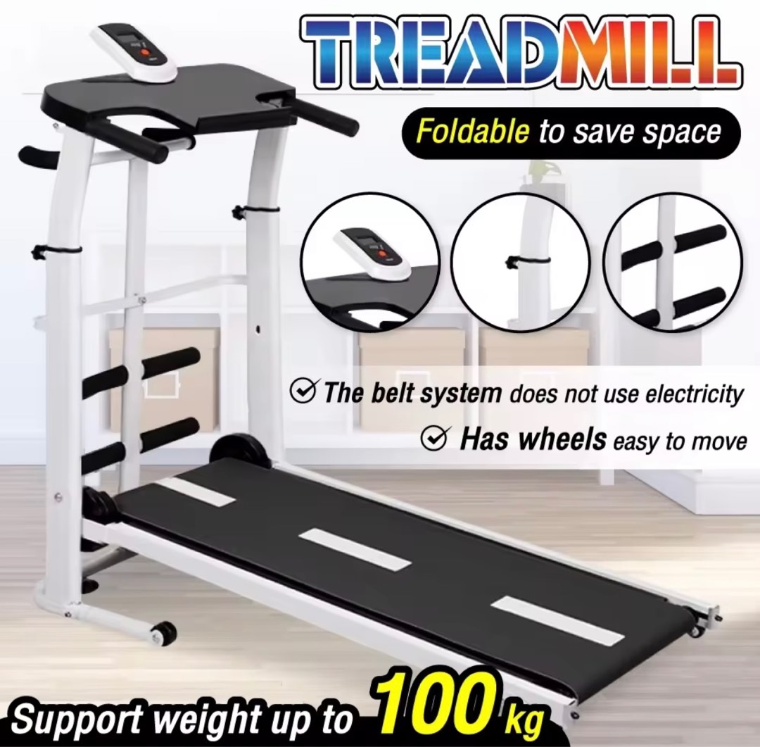 Manual threadmill with heart rate., Sports Equipment, Exercise ...