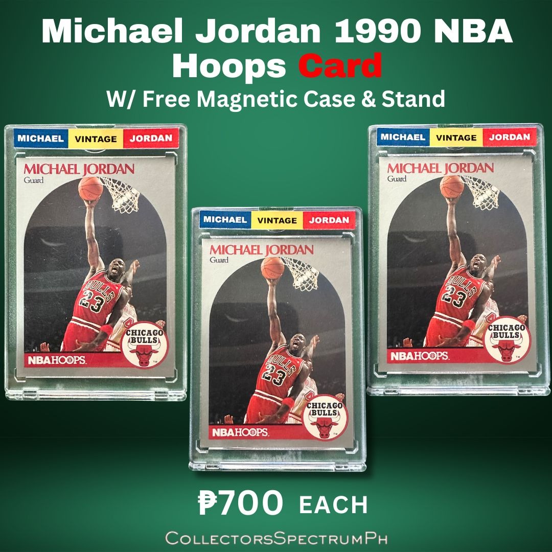 Michael Jordan 1990 NBA Hoops Card with FREE Magnetic Case and Stand ...