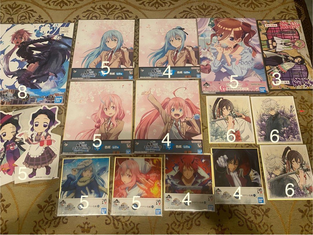 Nakano Miku + Slime Rimuru Milim Shuna Artboard, Hobbies & Toys ...