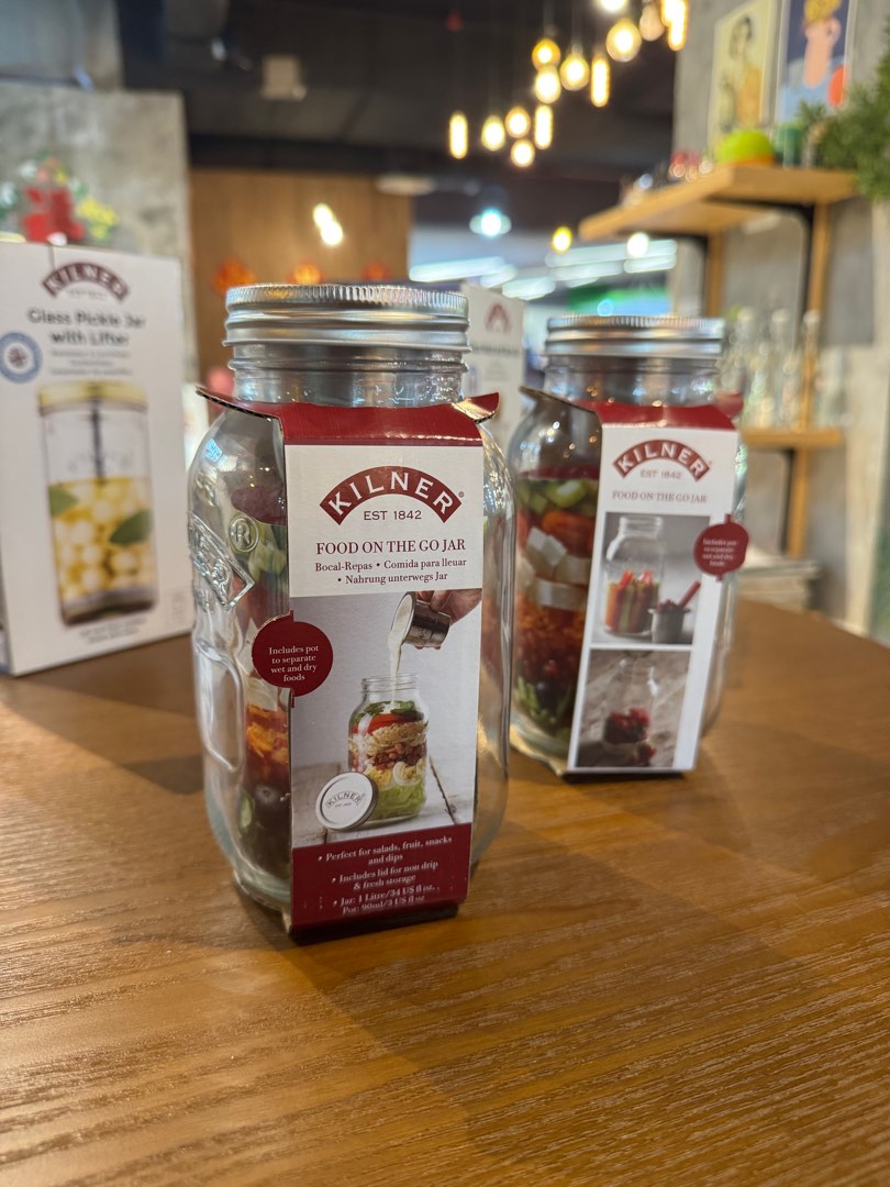 [NEW!!!] KILNER Food On The Go Jar 1 Litre (1 piece), Furniture & Home ...
