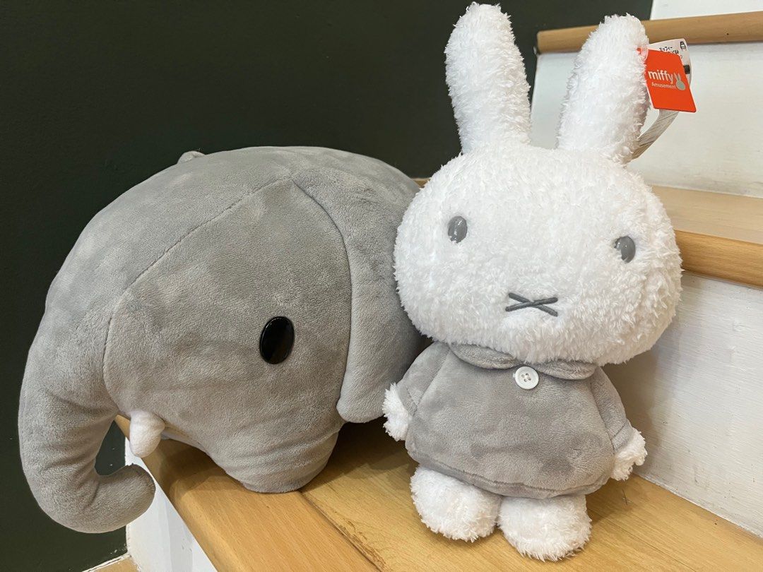 original brand new 35cmMiffy bunny and 40cm Terry elephant friend / Miffy rabbit / Bruna Animal ...