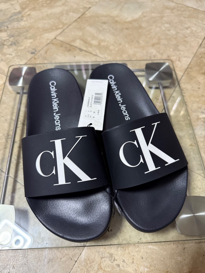 original calvin klein slides, Men's Fashion, Footwear, Slippers ...