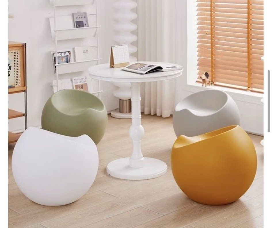 Outdoor Plastic Round Chair, Furniture & Home Living, Outdoor Furniture ...