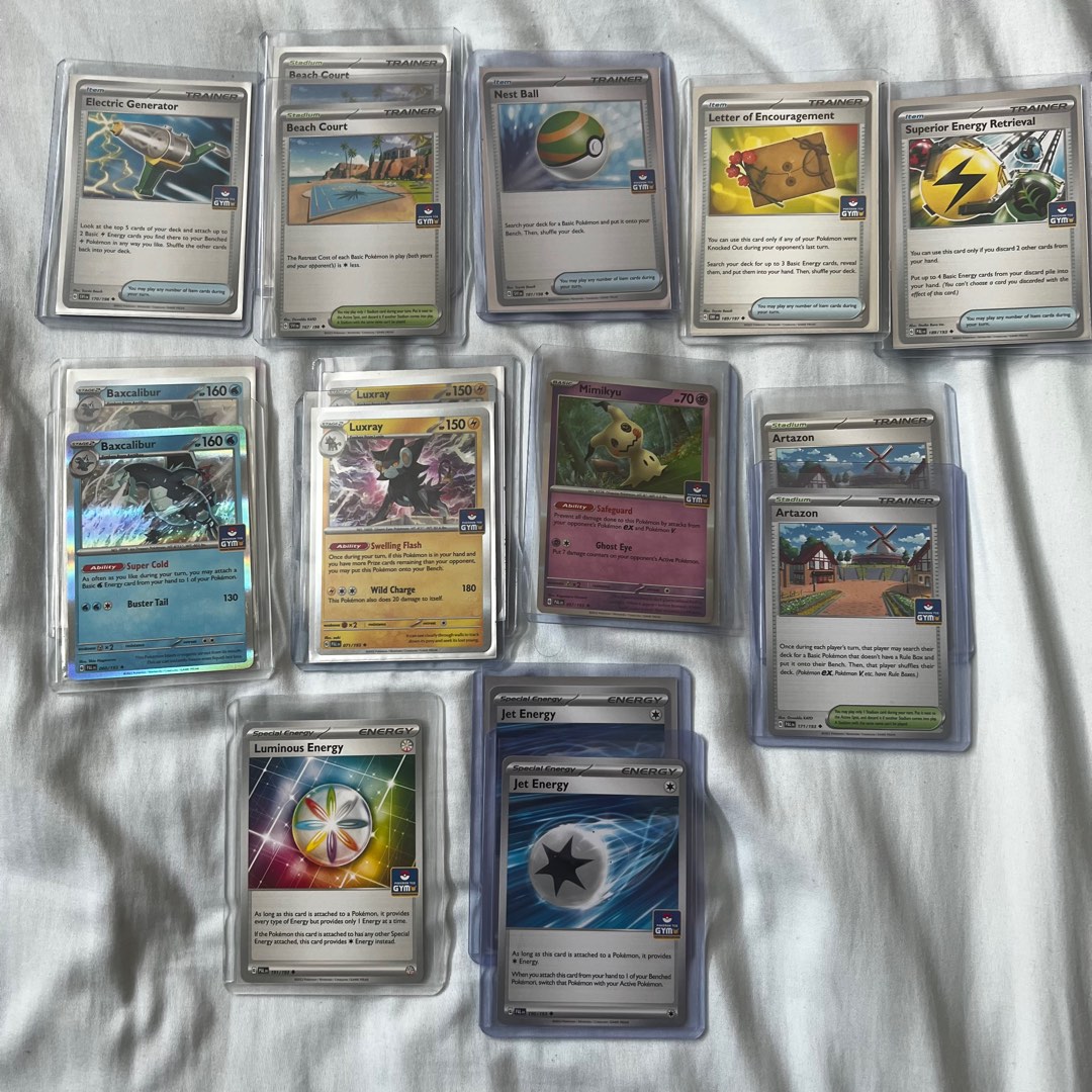 Pokemon Asia Gym Promo Stamp Holo Mimikyu Baxcalibur Artazon Beach ...