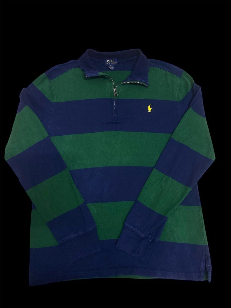 POLO RALPH LAUREN STRIPE HALFZIP / HALFZIPPER / HALF ZIP, Men's Fashion ...