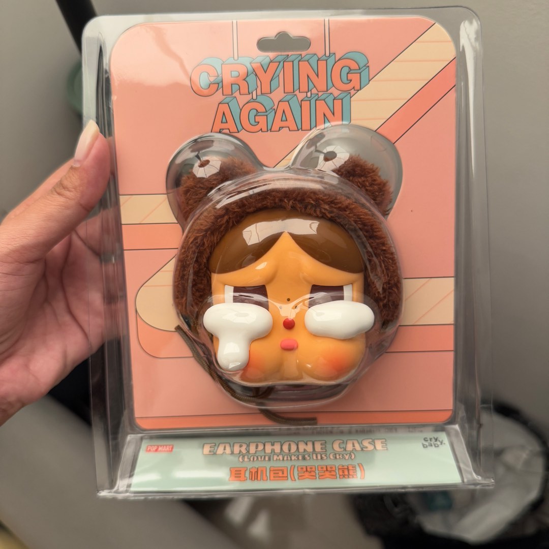 Popmart Earphone Case Crying Again, Women's Fashion, Jewelry ...