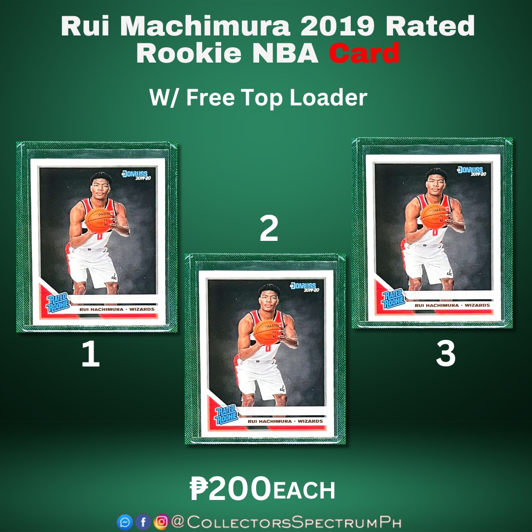 Rui Machimura 2019 Rated Rookie NBA Card W/ Free Top Loader, Hobbies ...