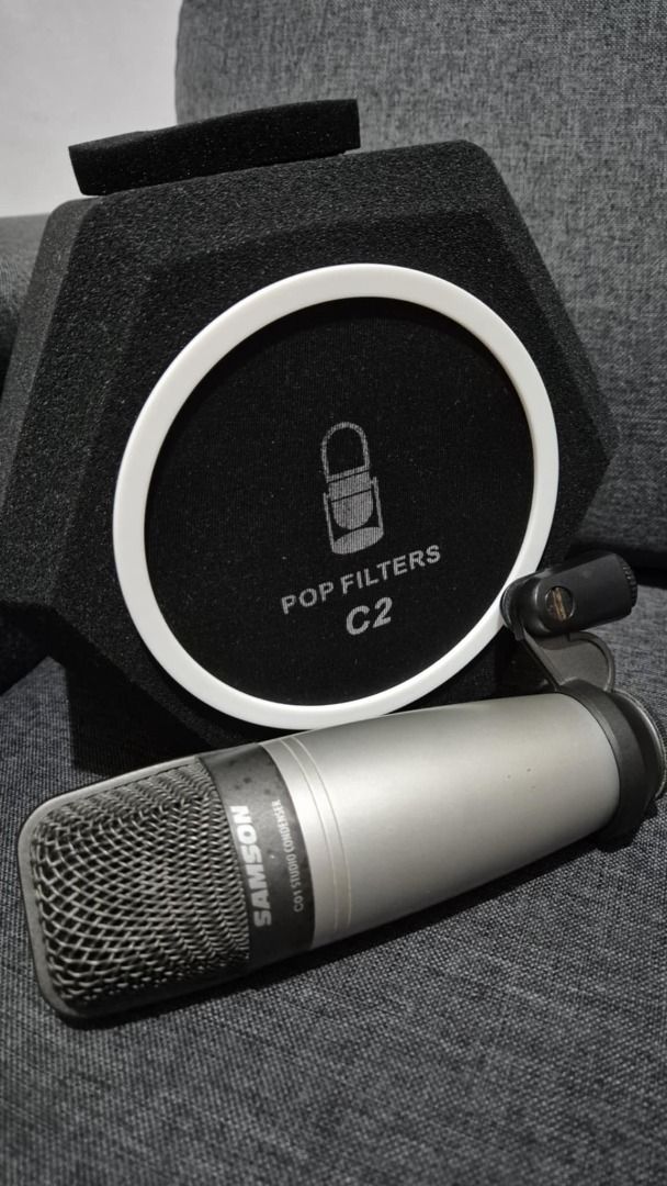 Samson CO1 Studio Condenser Microphone XLR with free wind screen filter ...