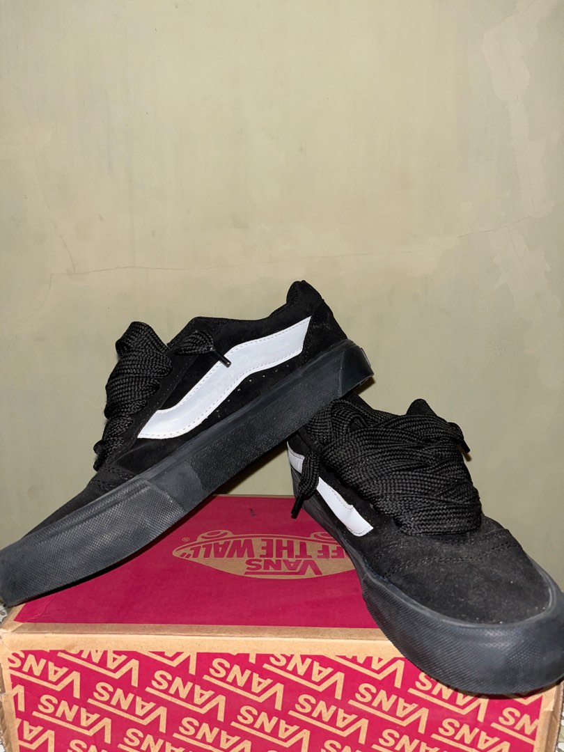 sepatu vans old knu skool-vr3 black hitam original, Fesyen Pria, Sepatu ...