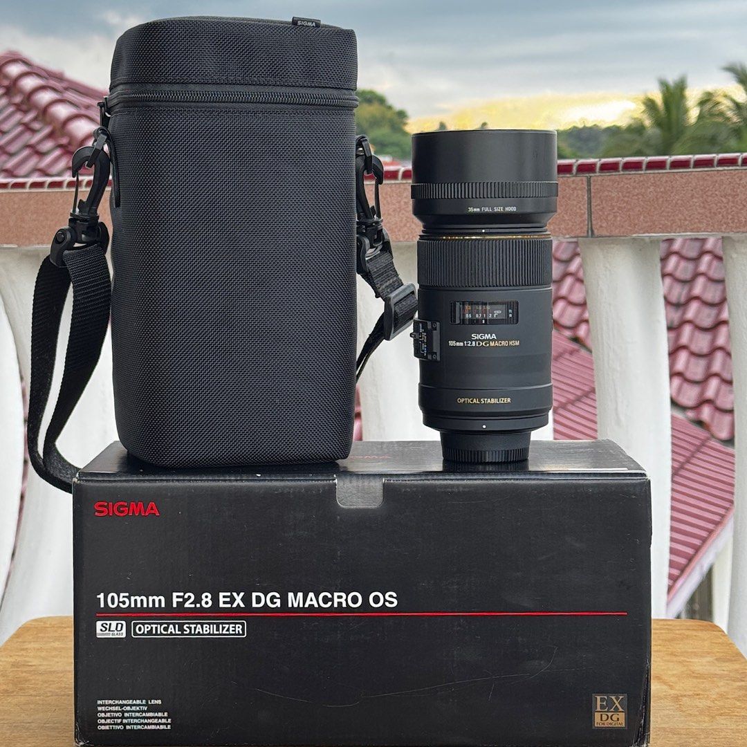 Sigma 105mm F2.8 EX DG Macro OS, Photography, Lens & Kits on Carousell