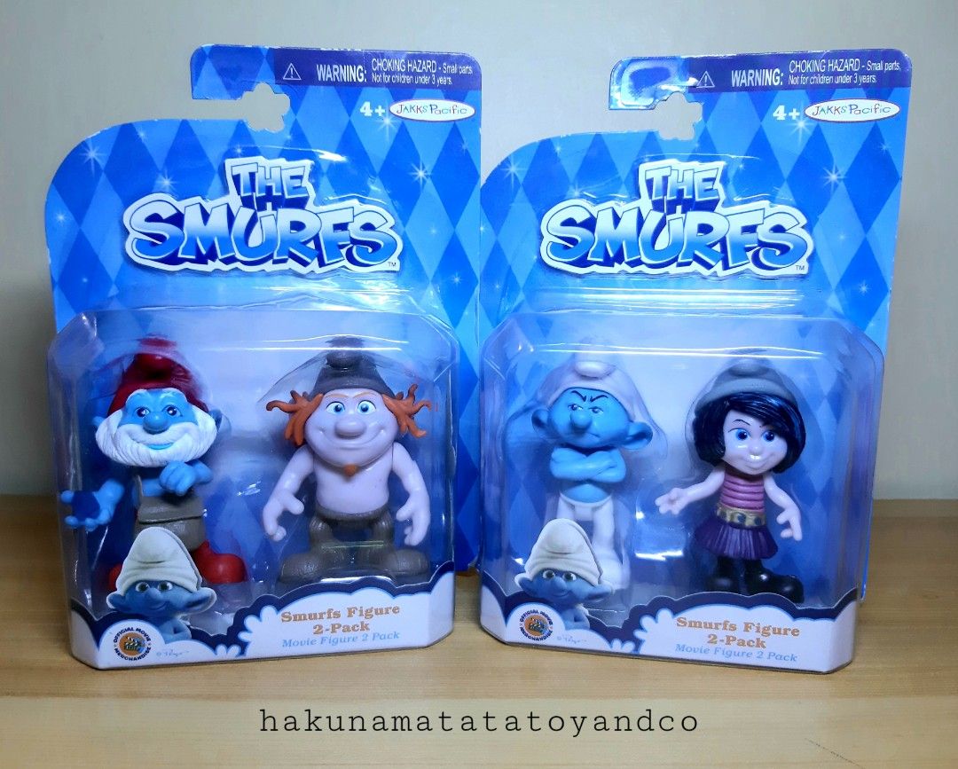 The Smurfs Figure 2-Pack Official Movie Merchandise by Jakks Pacific ...