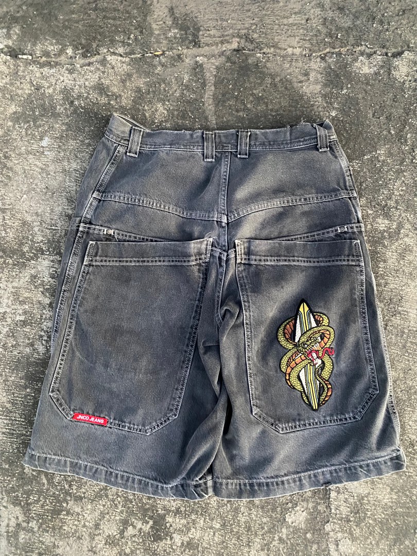 vintage JNCO snake surfboard rare baggy jorts, Men's Fashion, Bottoms ...