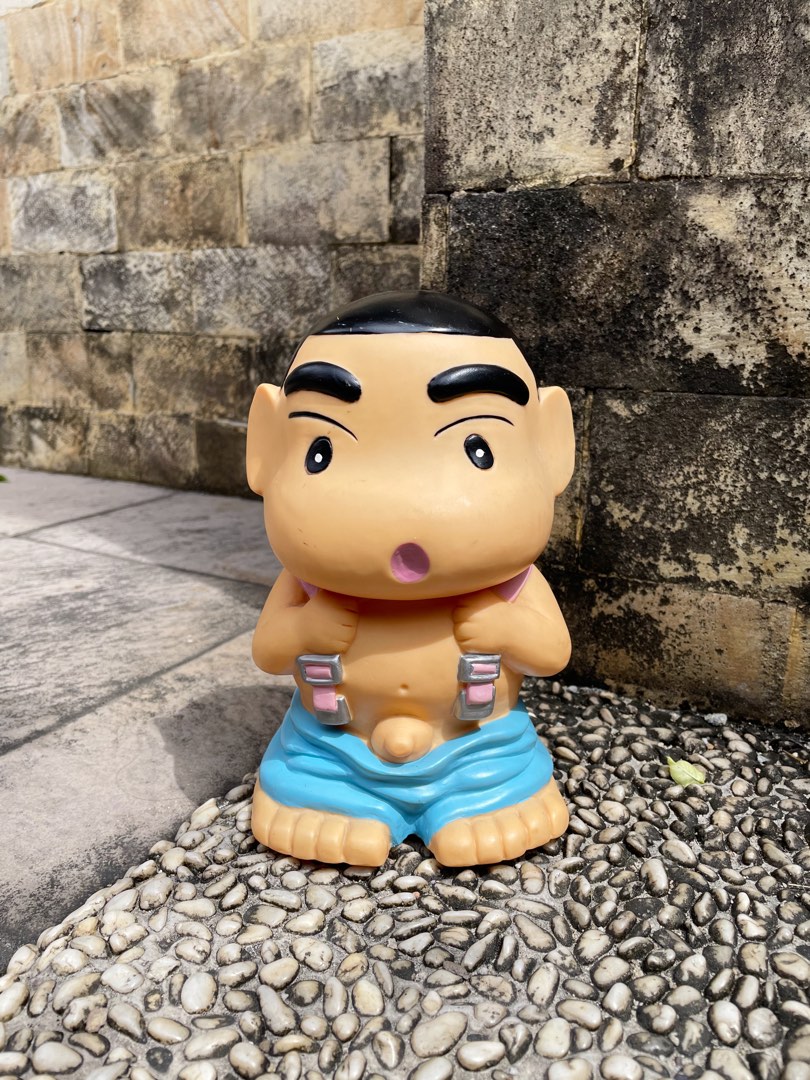 VINTAGE NAKED SHIN CHAN MONEY BANK!, Antik, Pajangan di Carousell