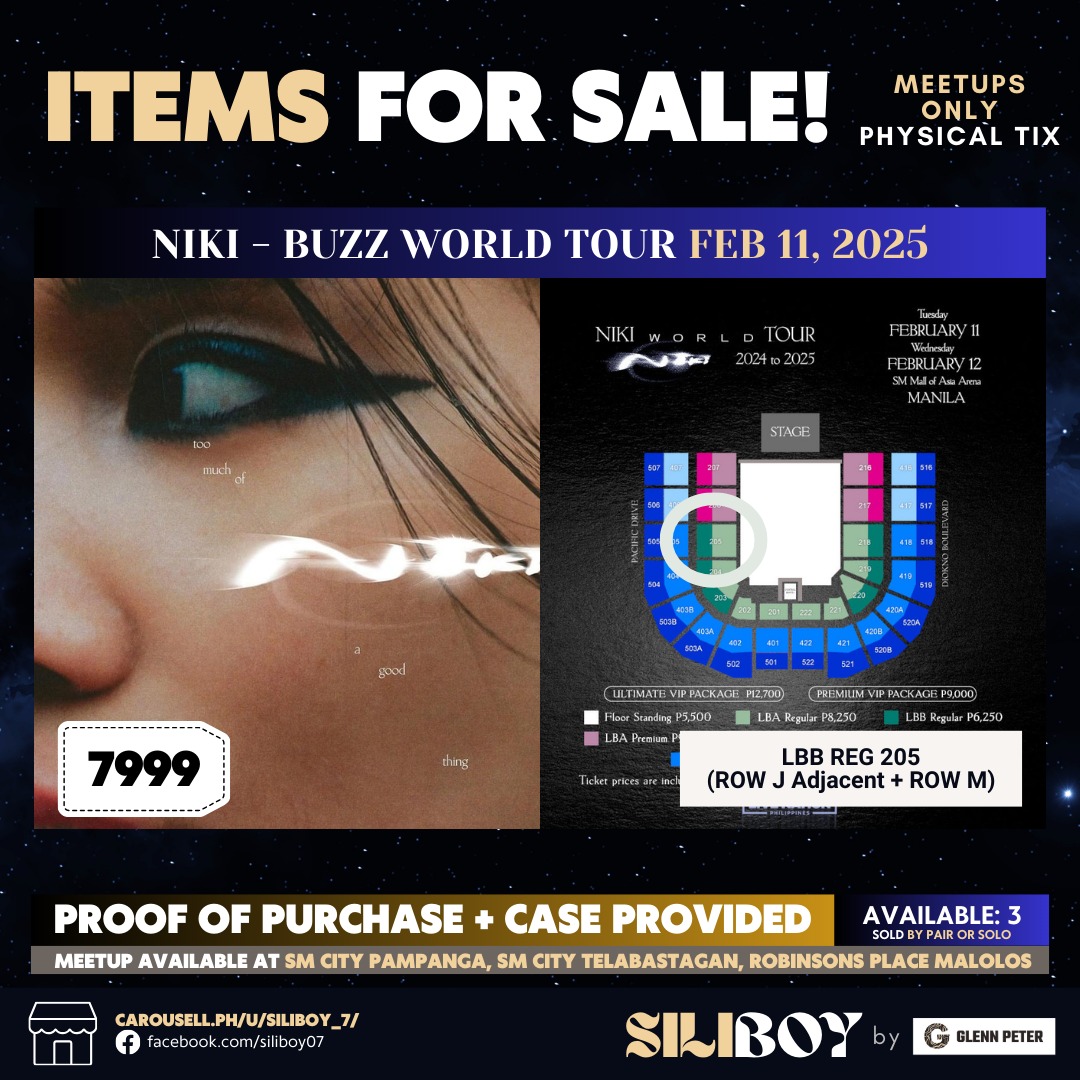 [ LBB REG 205 ] - NIKI Buzz World Tour Manila - DAY 1 - Feb 11, 2025, Tickets & Vouchers, Event ...