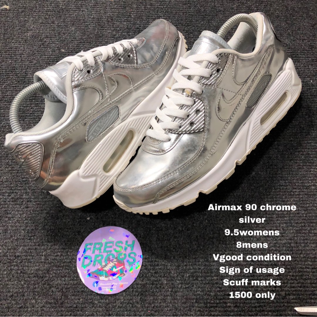 Airmx 90 silver, Men's Fashion, Footwear, Sneakers on Carousell