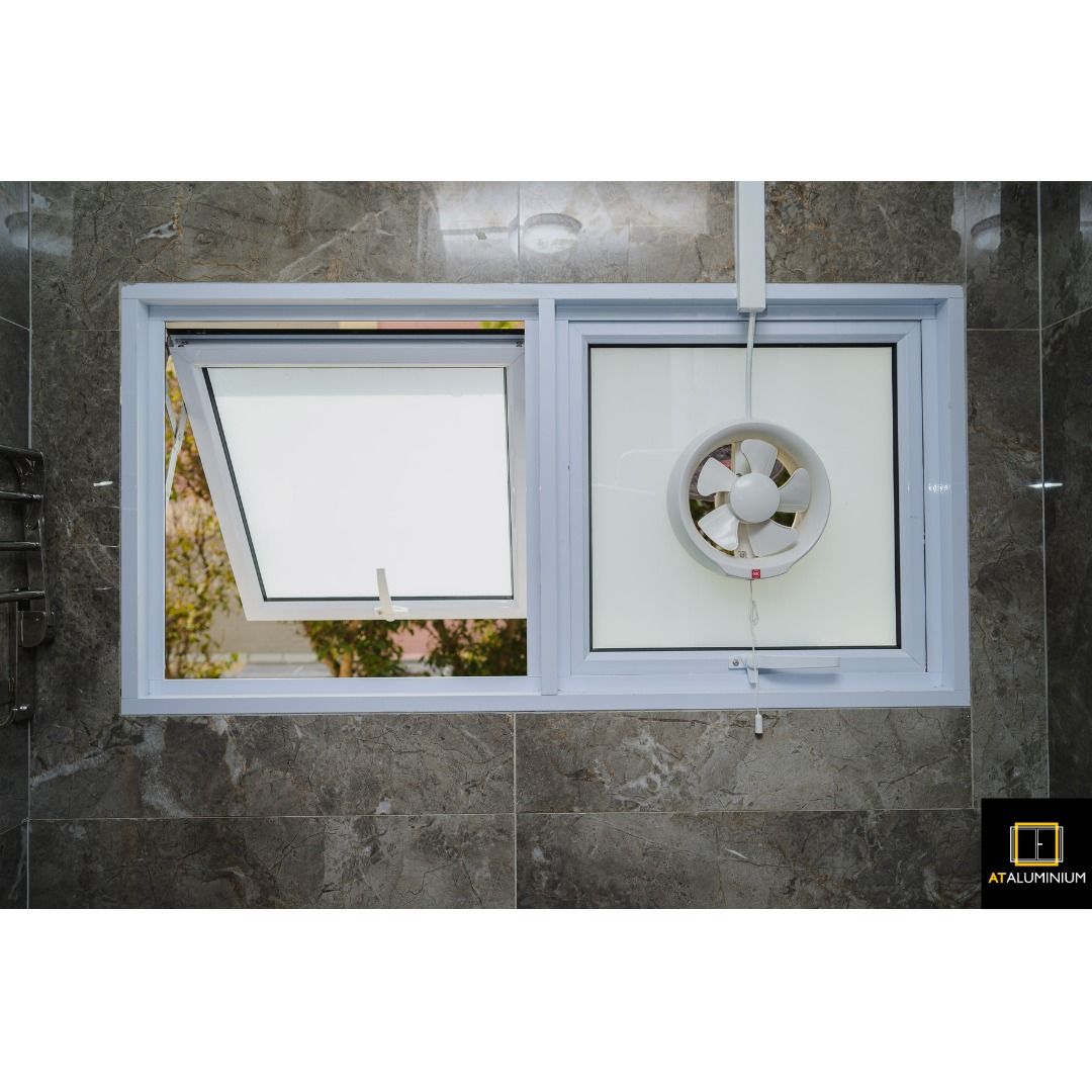 Aluminium Toilet Window | Top Hung Window | Adjustable Louvre Window ...