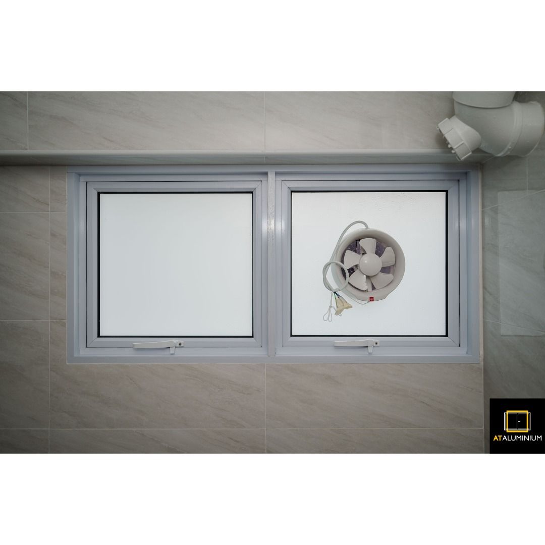 Aluminium Toilet Window | Top Hung Window | Adjustable Louvre Window ...