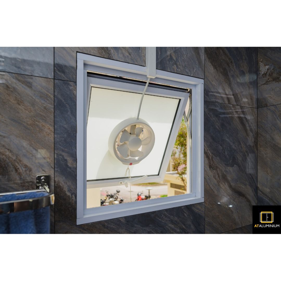 Aluminium Toilet Window | Top Hung Window | Adjustable Louvre Window ...