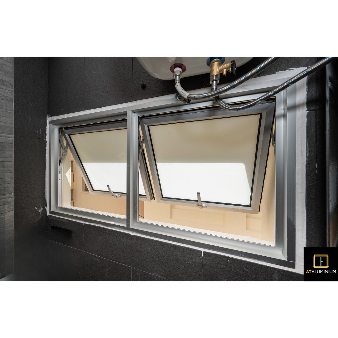 Aluminium Toilet Window | Top Hung Window | Adjustable Louvre Window ...