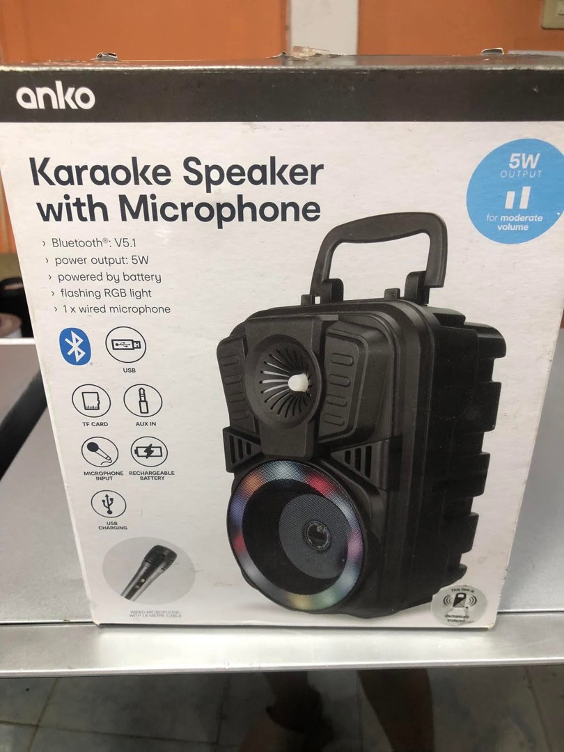 ANKO KARAOKE SPEAKER WITH MICROPHONE, Audio, Portable Music Players on ...