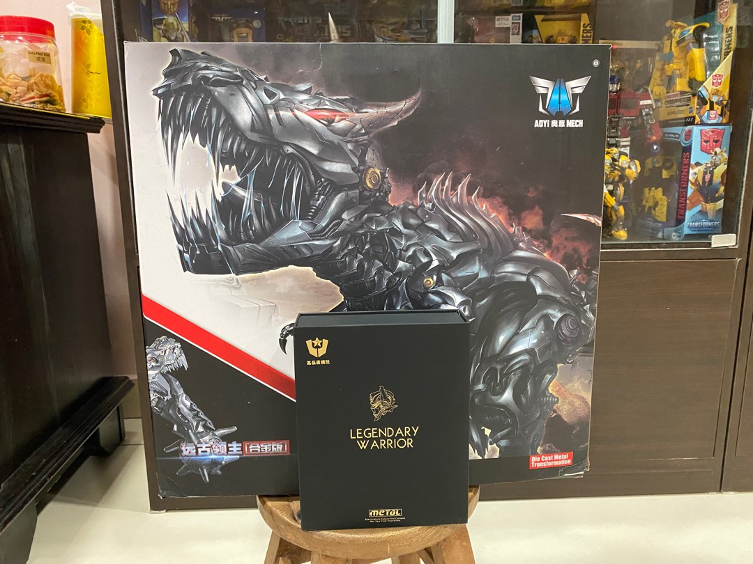 Black Mamba Grimlock oversized with weijiang Mini optimus prime ...