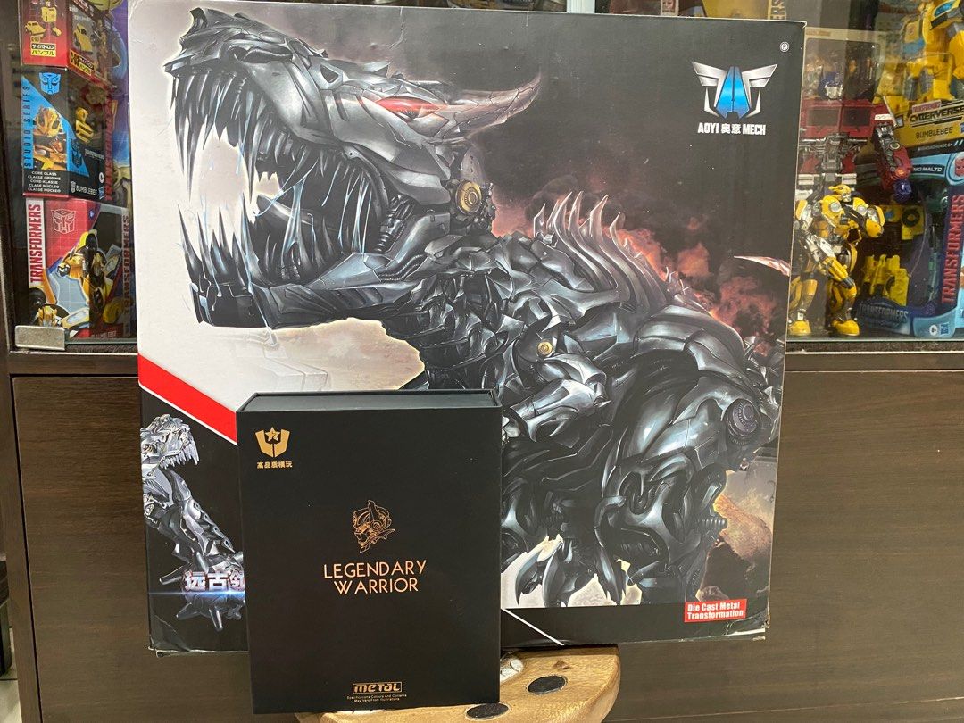 Black Mamba Grimlock oversized with weijiang Mini optimus prime ...