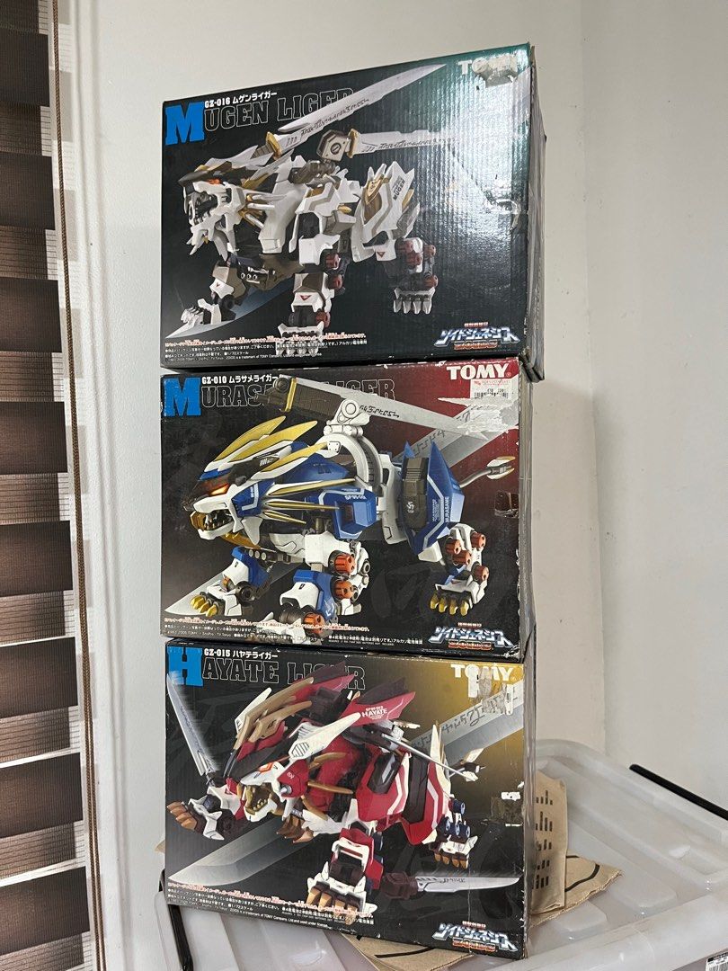 Zoids Set by TOMY Mugen Liger, Hayate Liger, Murusame Liger (all built ...