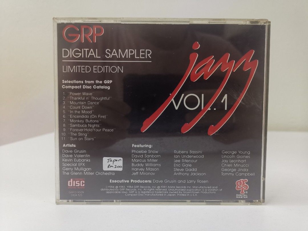 (CD) GRP DIGITAL SAMPLER JAZZ Limited Edition VOL. 1 , Hobbies & Toys ...