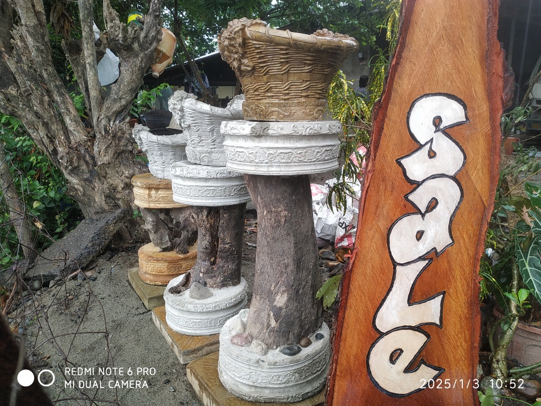 Cement native rattan basket, Furniture & Home Living, Gardening, Pots ...