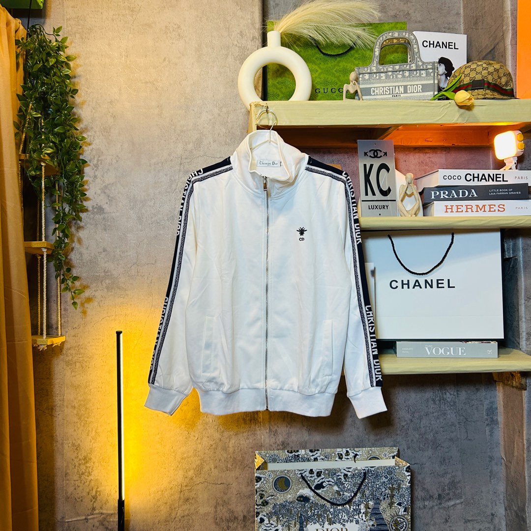 Christian dior track jacket, Luxury, Apparel on Carousell