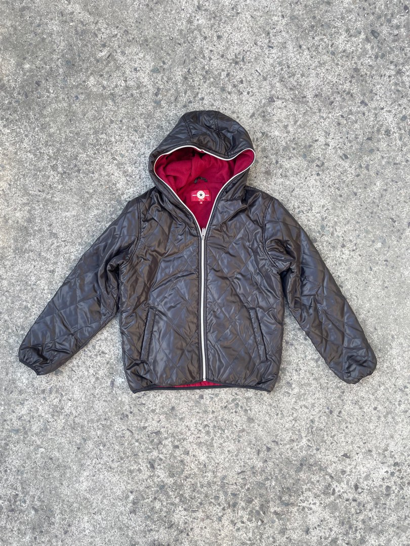 Converse Quilted Puffer Full Zip Jacket, Women's Fashion, Coats ...