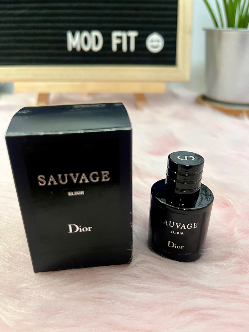 Dior Sauvage Elixir Mini Perfume for Men, Beauty & Personal Care ...