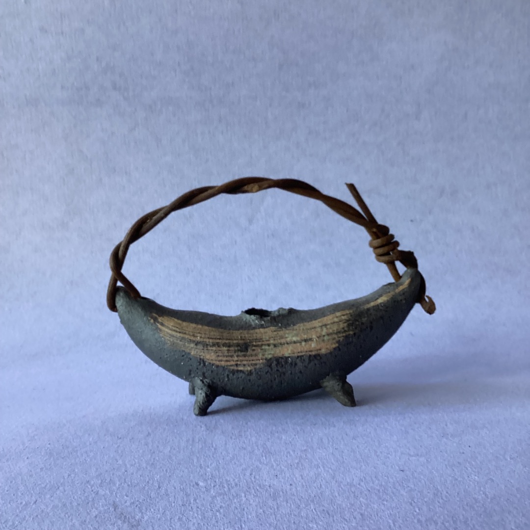 Footed Stoneware Twig Handle Vase, Furniture & Home Living, Home Decor ...
