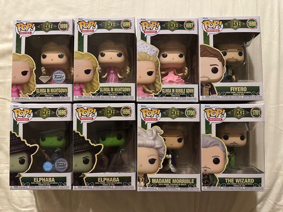 LIMITED EDITION Funko Pop Wicked Movie Glinda Elphaba Fiyero Wizard ...