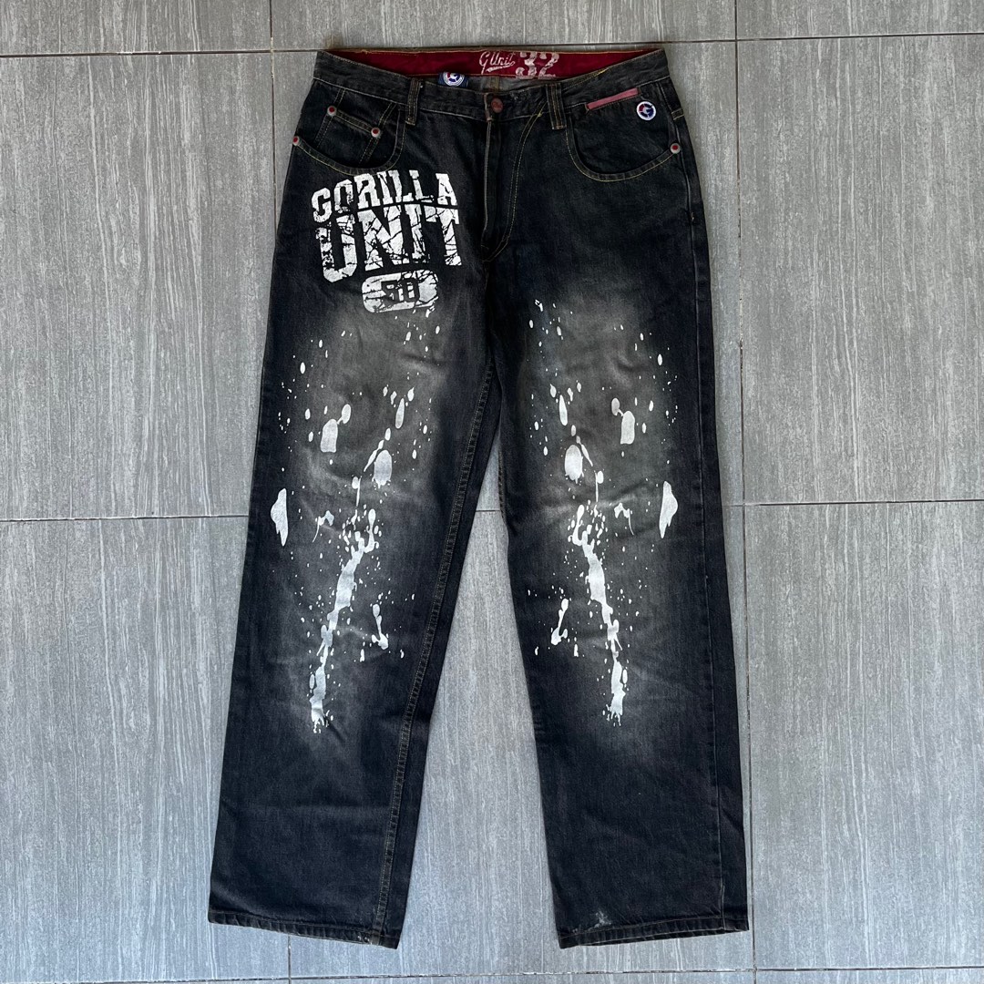 G-Unit Denim Gorilla Unit Blue Y2k 2000s Hiphop Rap Streetwear Big ...