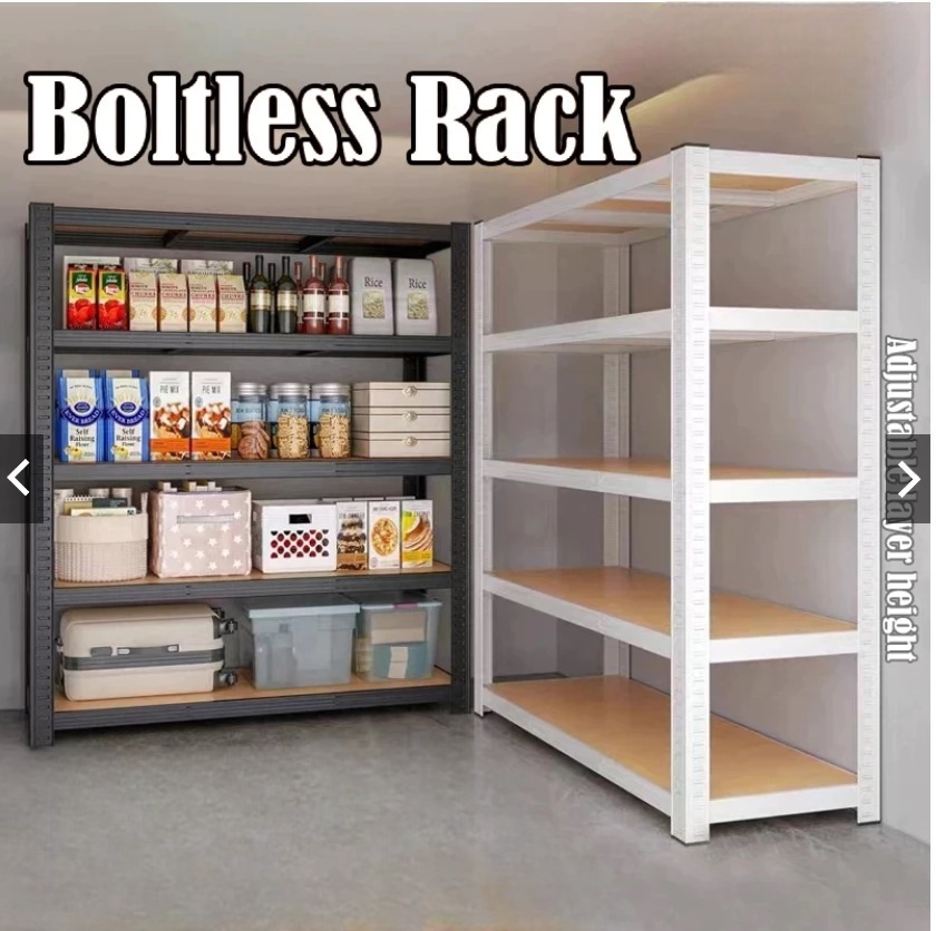 READY STOCK Heavy Duty Boltless Rack H152-216cm D30-60cm 4-Level Metal Kitchen Storage Rack ...