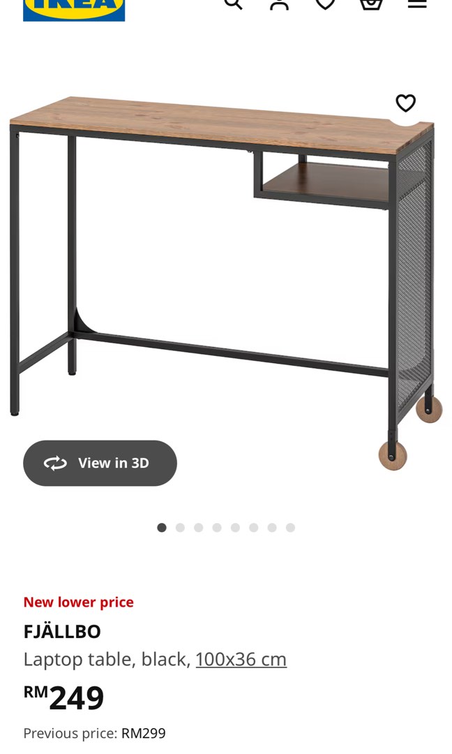 Ikea Laptop Table Black, Furniture & Home Living, Furniture, Tables ...