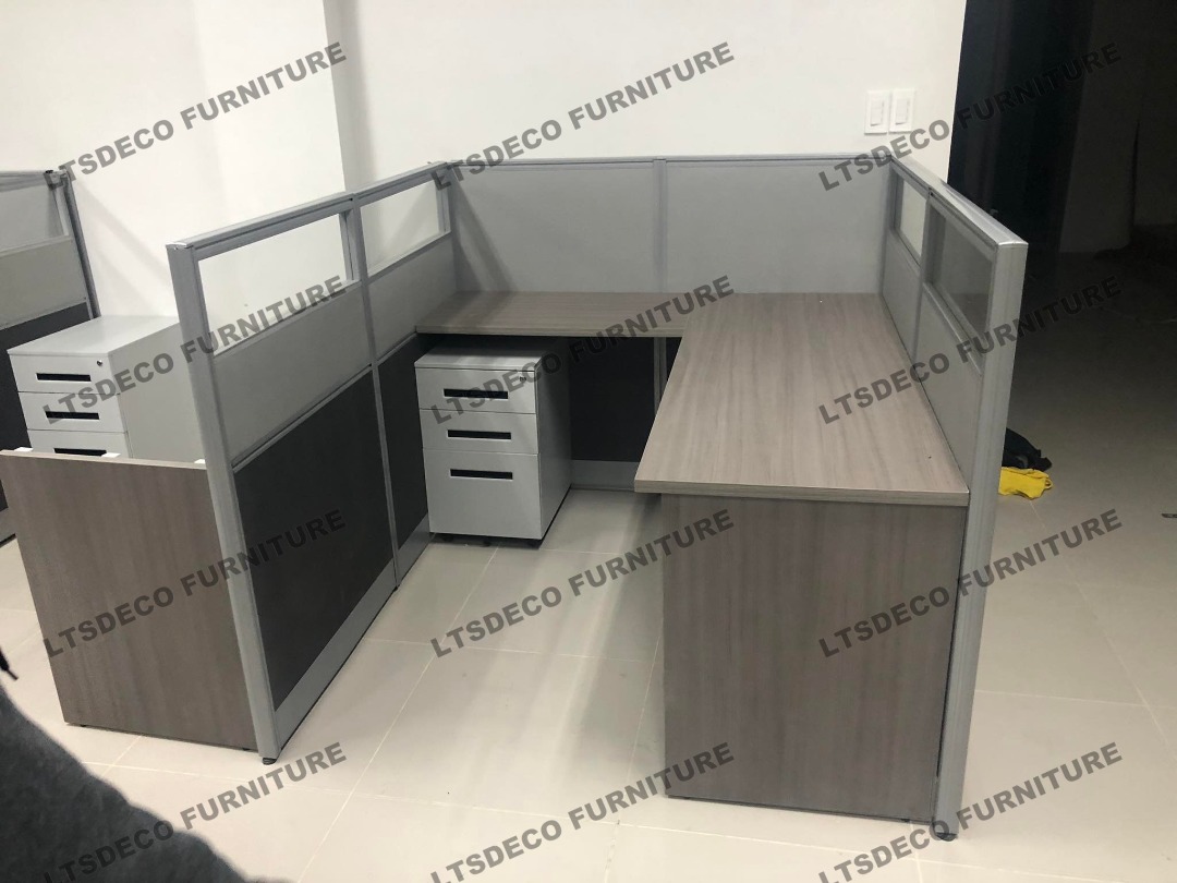 L SHAPE WORKSTATION TABLE PARTITION | OFFICE PARTITIONS, Furniture ...