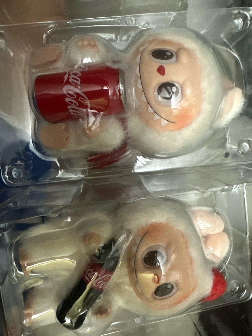 Labubu Coca Cola vinyl face plush pendant BLIND BOX, Hobbies & Toys ...
