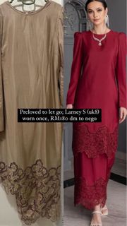 LARNEY RAYA 2024 debonair in kurung, Women's Fashion, Muslimah Fashion ...