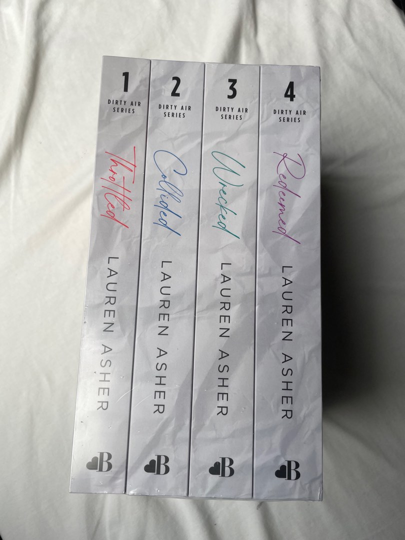 Lauren Asher Dirty Air Series Throttled Collided Wrecked Redeemed Book Set Tiktok Booktok ...