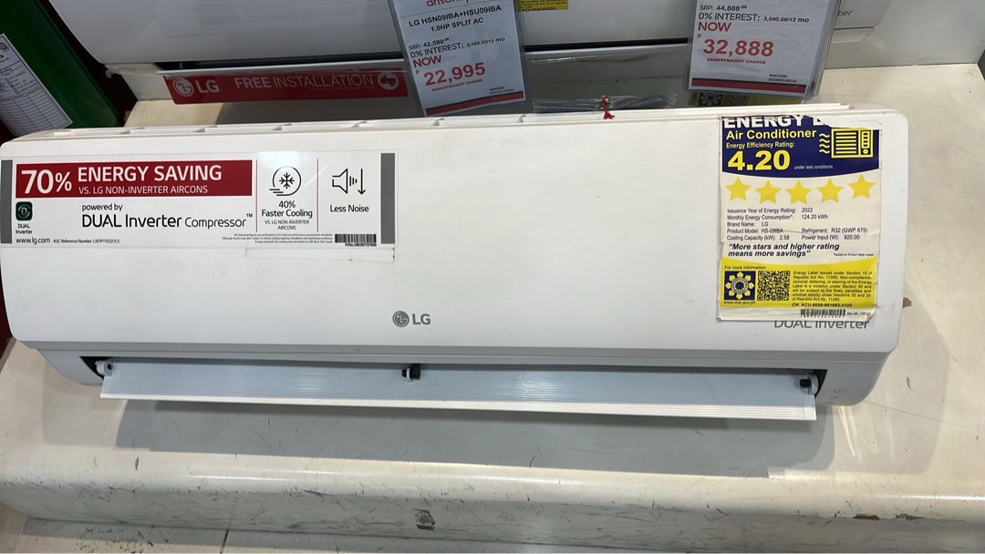 LG SPLIT TYPE INVERTER AIR CONDITIONER, TV & Home Appliances, Air ...