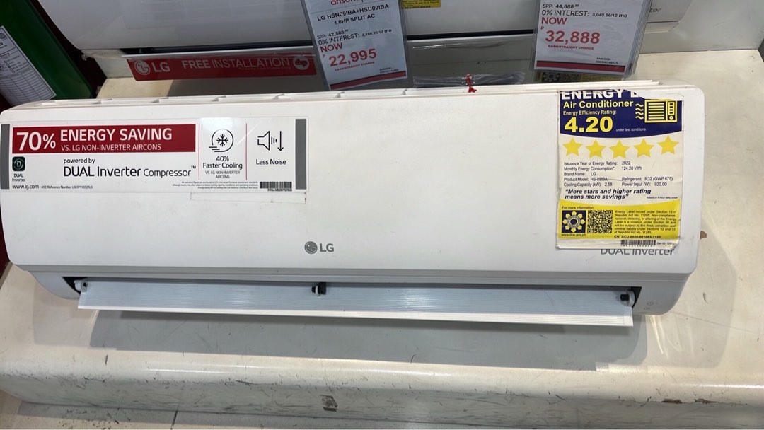LG SPLIT TYPE INVERTER AIR CONDITIONER, TV & Home Appliances, Air ...