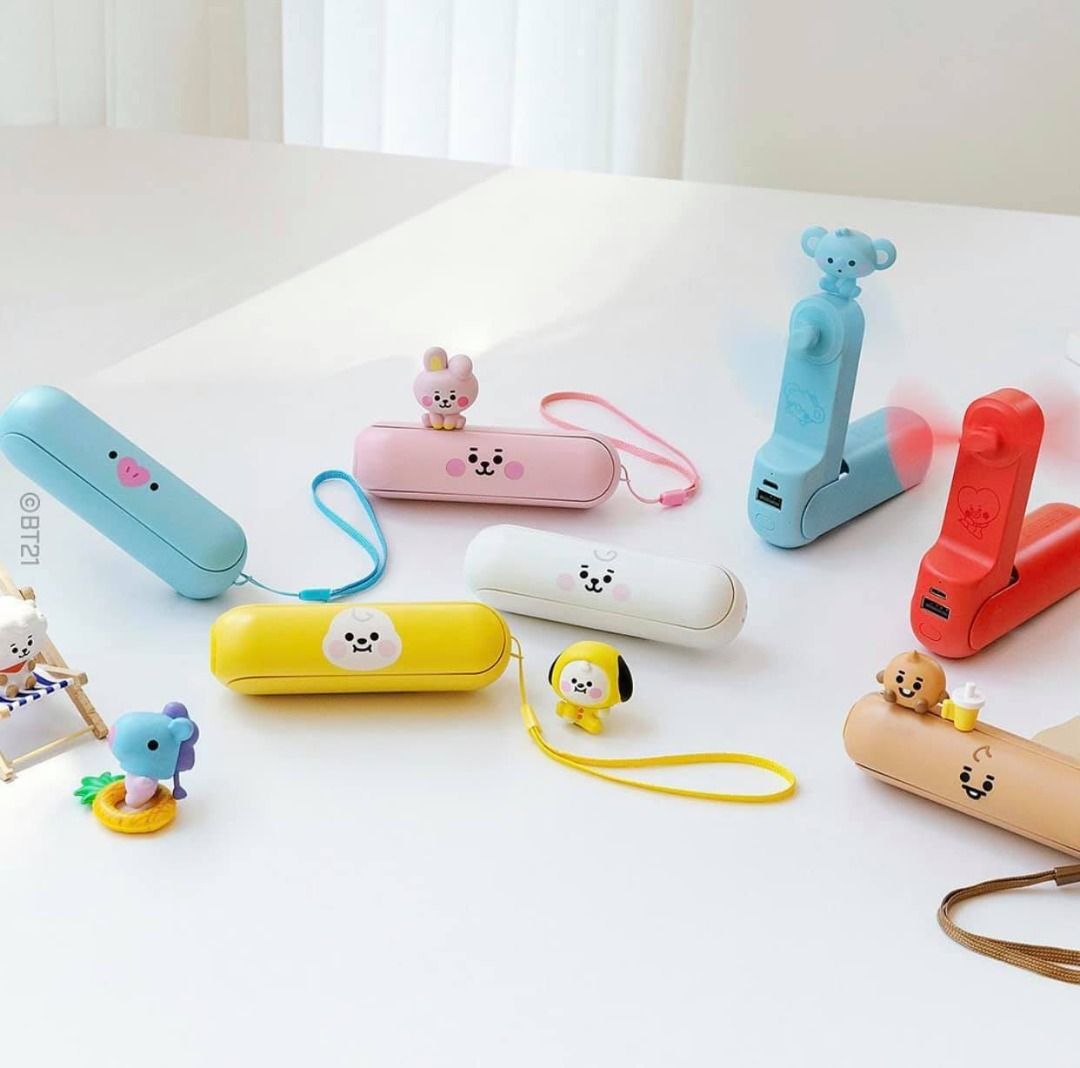 [m18 BTS MERCH] ROYCHE x BT21 BABY Swing Portable Mini Fan (TATA ...