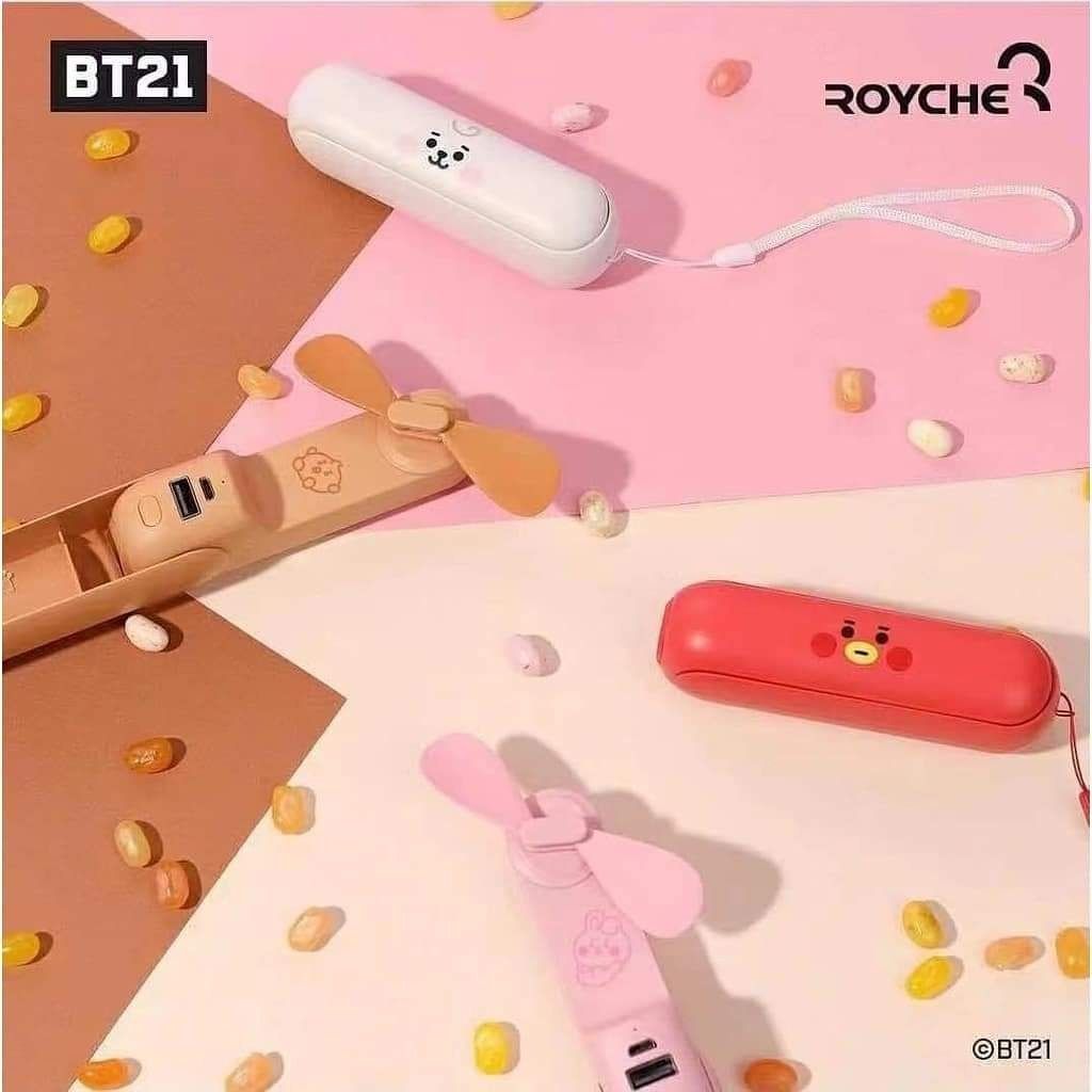[m18 BTS MERCH] ROYCHE x BT21 BABY Swing Portable Mini Fan (TATA), Hobbies & Toys, Memorabilia ...
