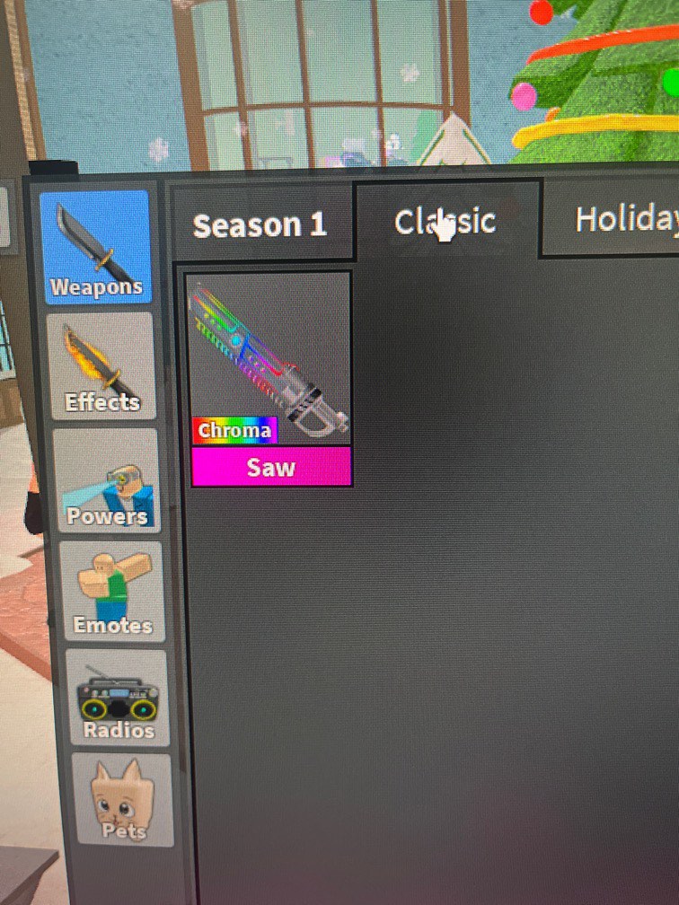 MM2 MURDER MYSTERY CHROMA SAW KNIFE, Video Gaming, Video Games, Others on Carousell